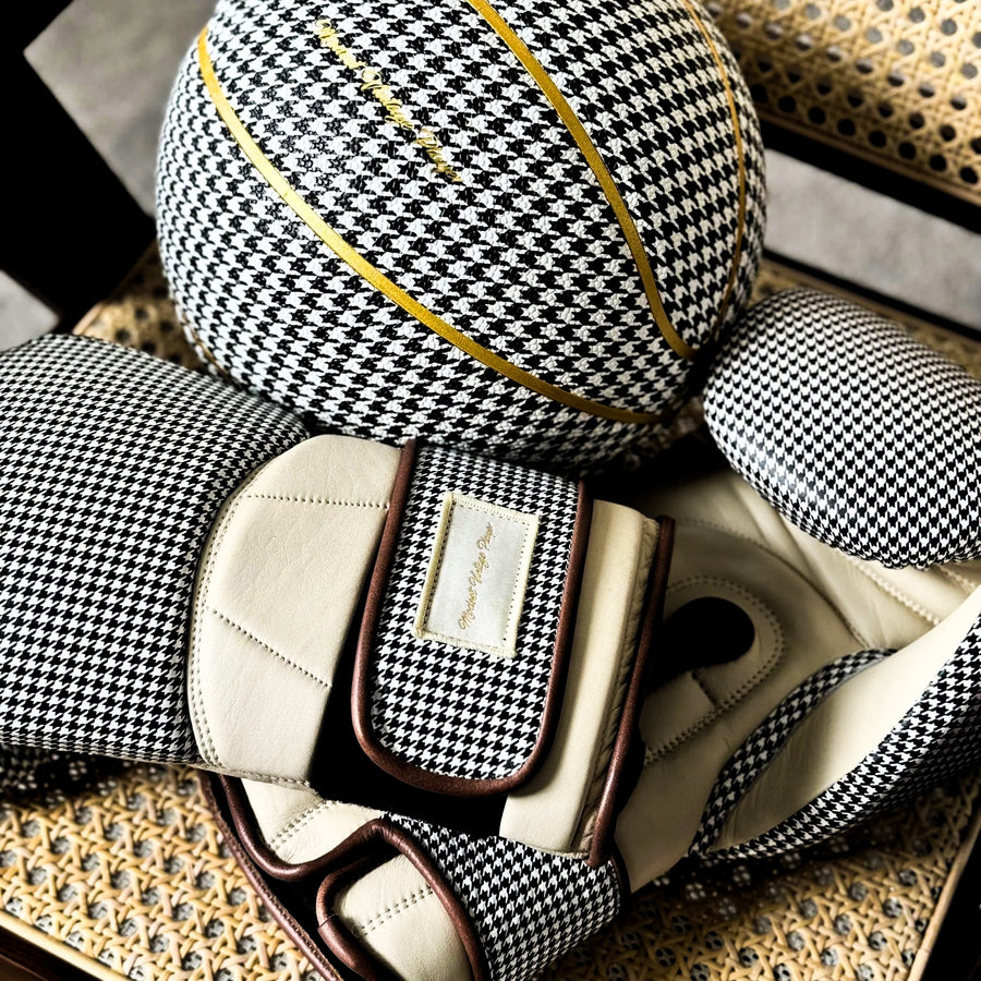 Houndstooth Leather Basketball (Gold) – MODEST VINTAGE PLAYER LTD