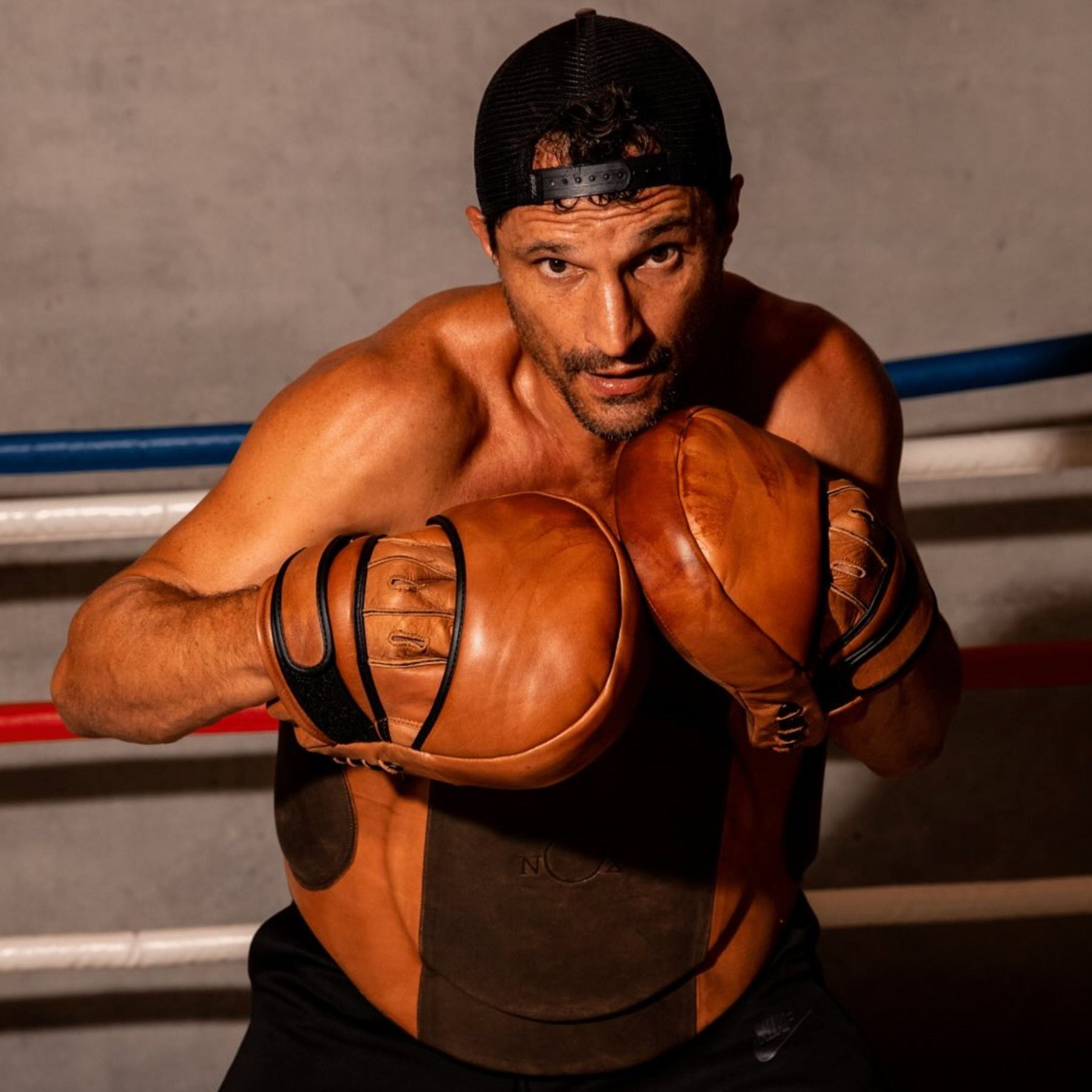 Designer Vintage Brown leather Boxing Focus Pads | MVP – MODEST VINTAGE ...