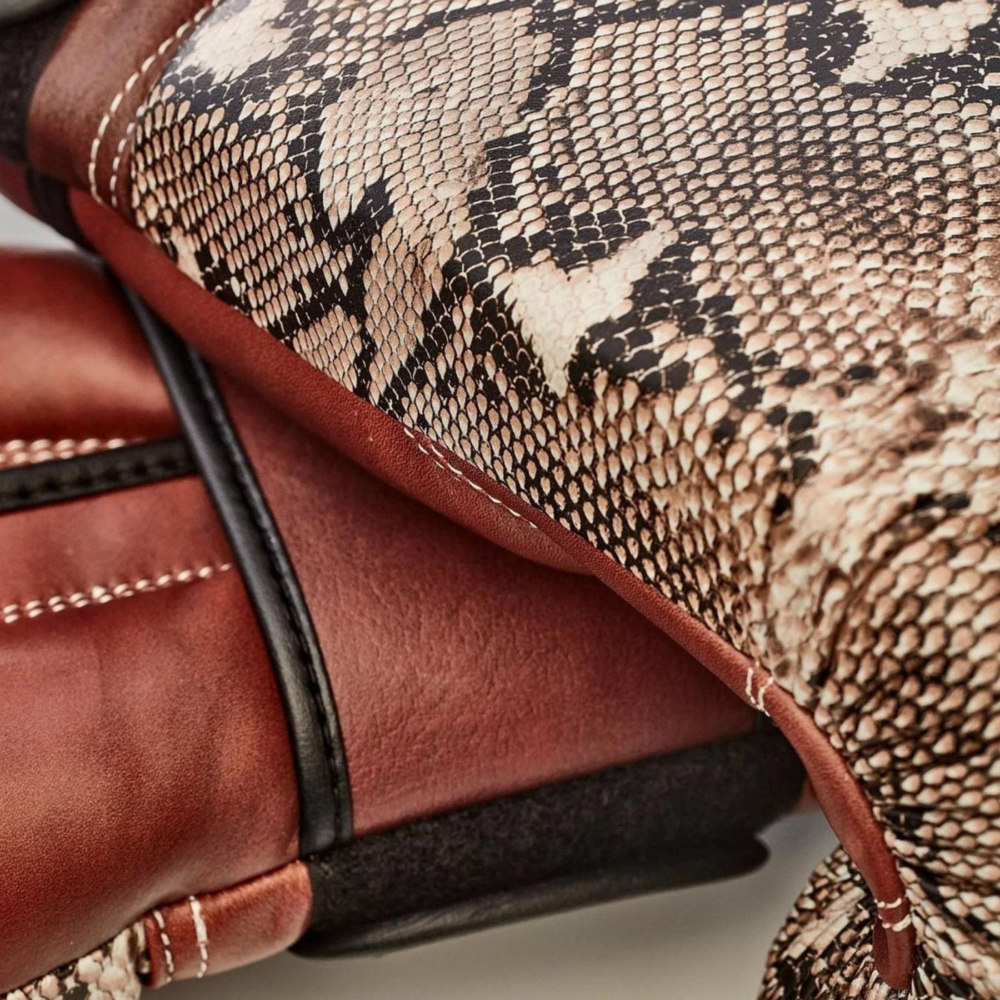 Designer Snake Skin Leather Boxing Gloves Vintage Style Handmade ...