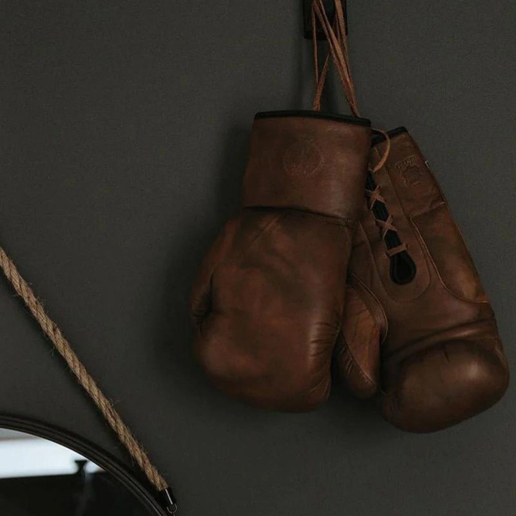 Designer Brown Leather Boxing Gloves Vintage Lace Up Style Handmade ...