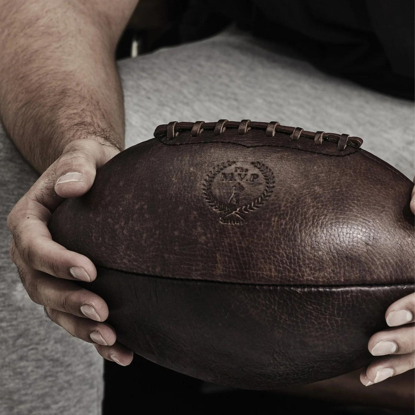 Leather American Football - Designer Brown - Vintage Style Handmade ...